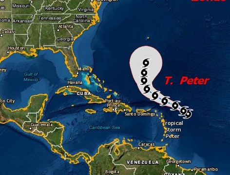 Se forma la tormenta tropical Peter; la decimosexta tormenta en el ...