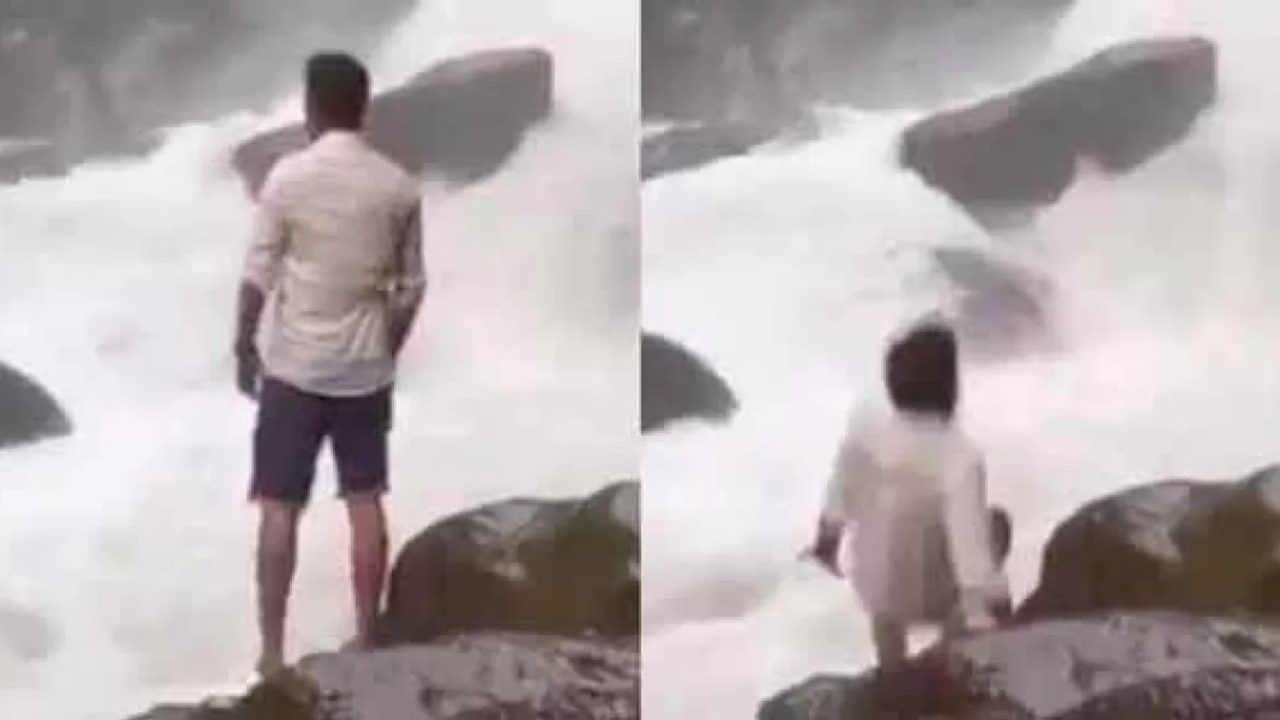 VIDEO SENSIBLE: fallece influencer al resbalar y caer en una catarata