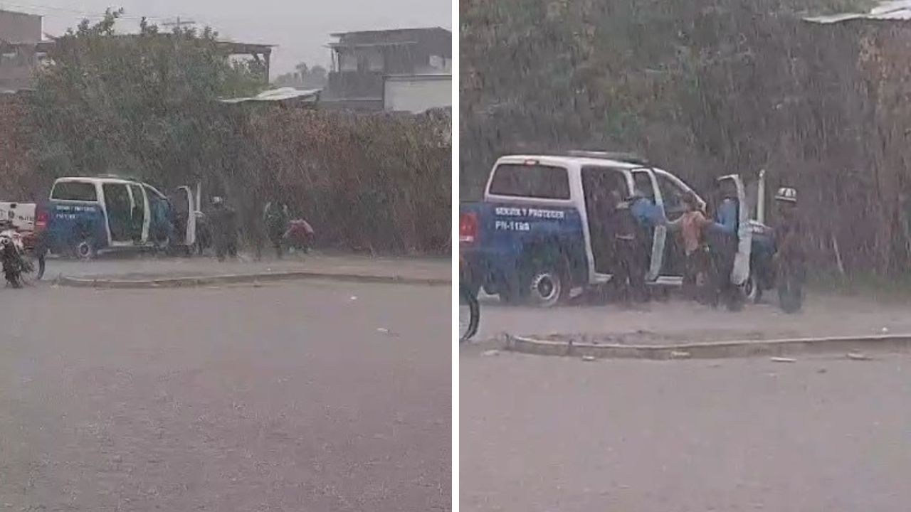 Policías rescatan a niña que era arrastrada por corriente en Tegucigalpa