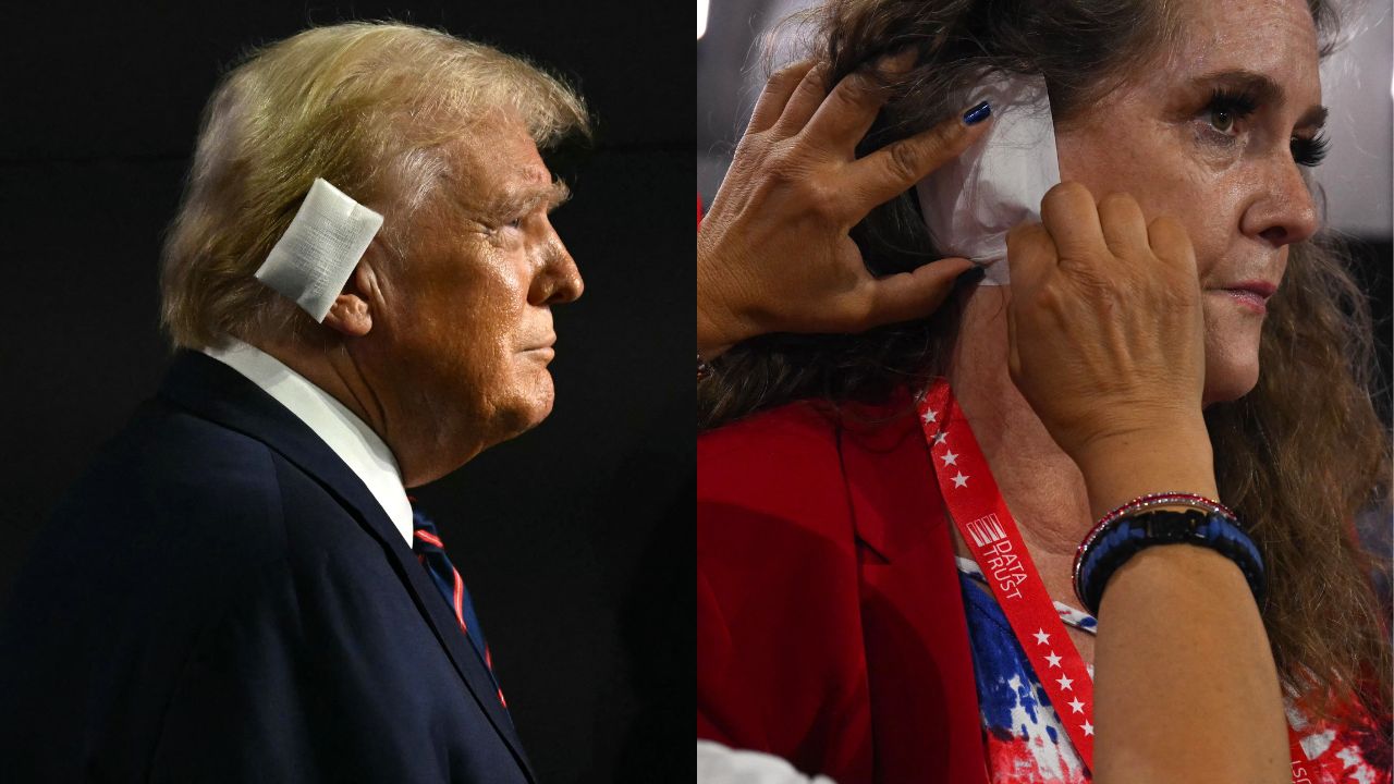 Republicanos se vendan la oreja en solidaridad con Donald Trump